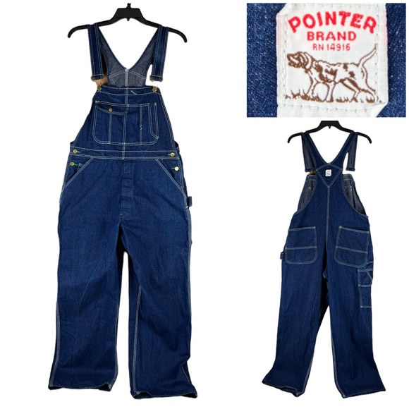 Pointer Brand | Jeans | Pointer Brand Mens 36 X 3 Bib Overalls Blue Denim Made In Usa Vintage ...